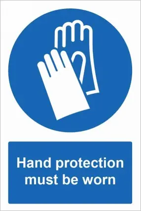 Hand Protection must be worn | SafetySigns.mu